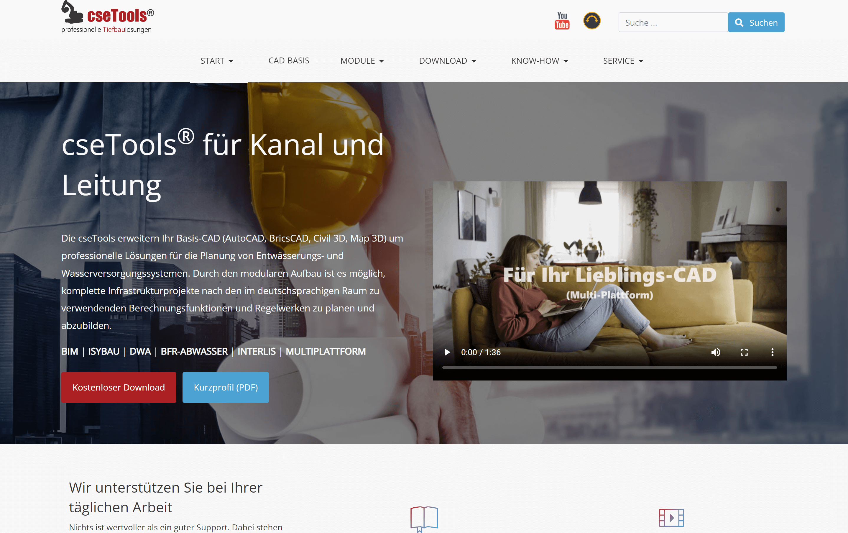 cseTools Tiefbaulösungen für AutoCAD, BricsCAD & ARES Commander
